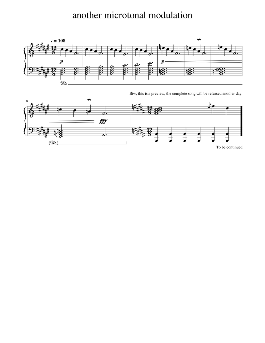 another microtonal modulation Sheet music for Piano (Solo) | Musescore.com