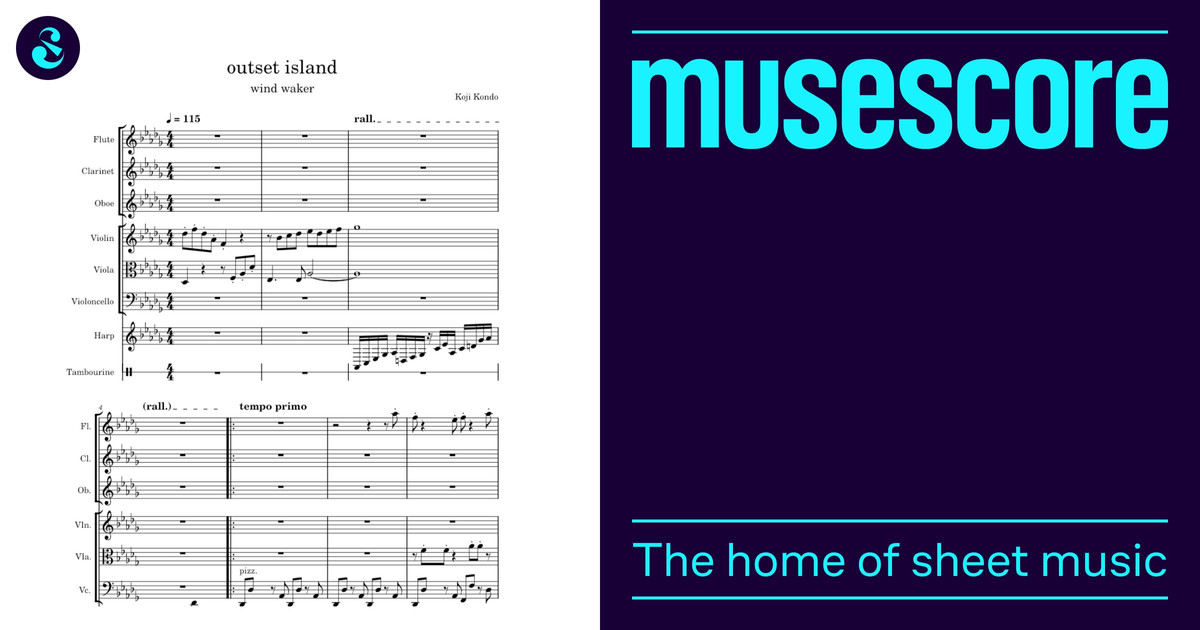 The Wind Waker : Outset Island / Title Theme – Koji Kondo, 近藤 浩治 Sheet ...