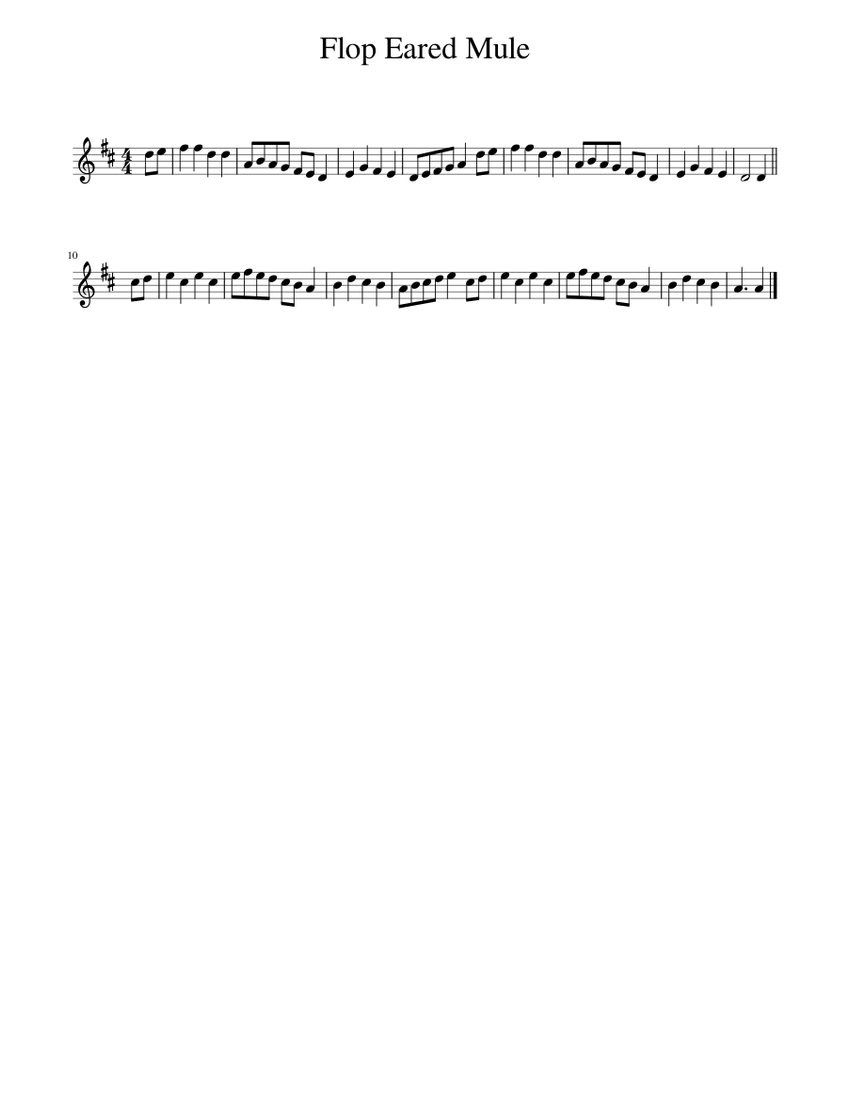 Flop Eared Mule Sheet Music for Piano (Solo) Easy | MuseScore.com