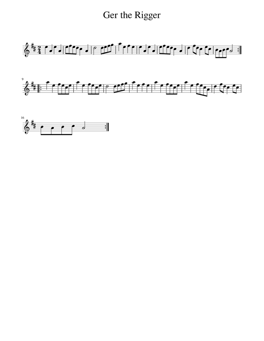 Ger the Rigger Sheet music for Piano (Solo) | Musescore.com