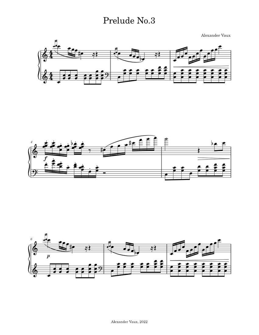 Prelude No.3 - piano tutorial