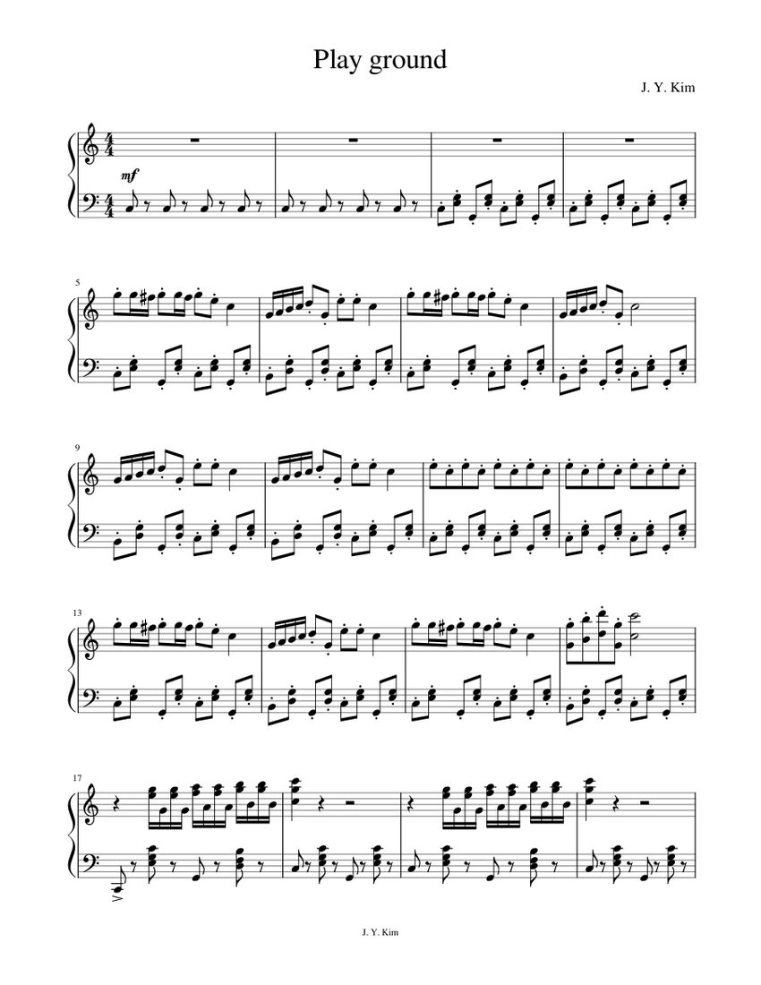 Play ground Sheet music for Piano (Solo) | Musescore.com