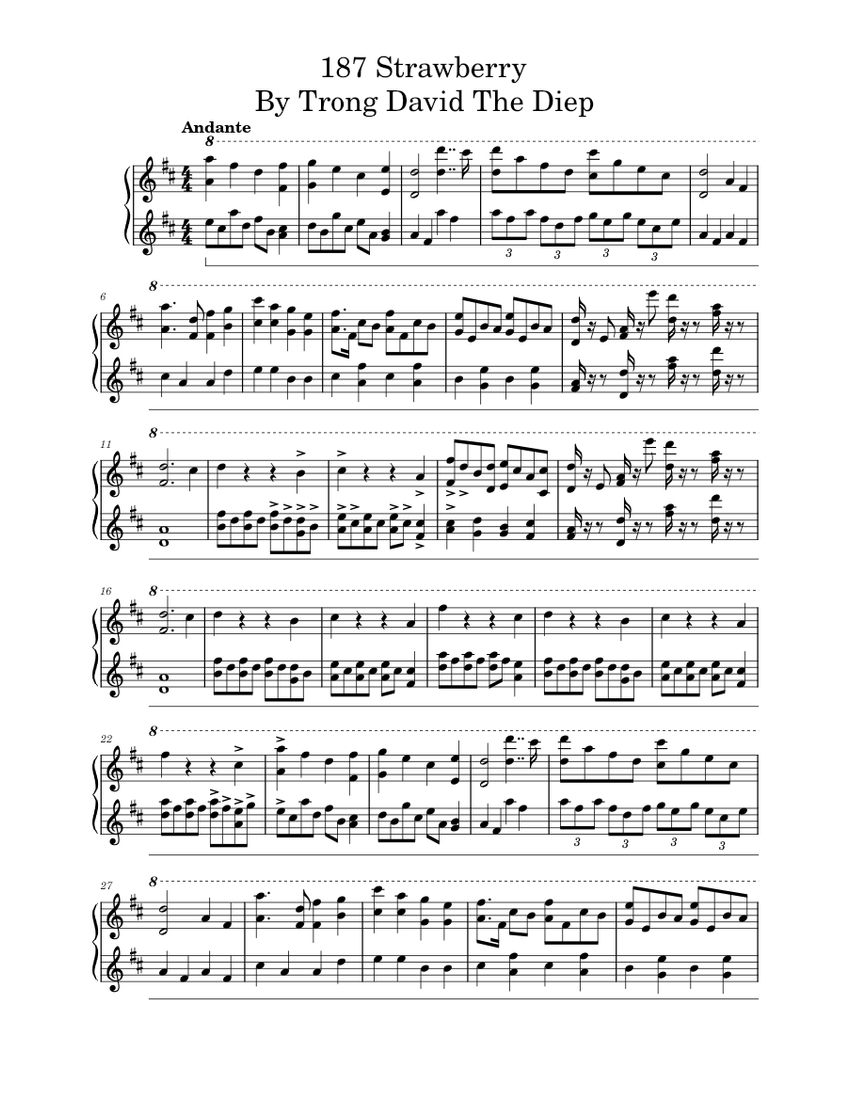 187 Sheet music for Piano (Solo) | Musescore.com