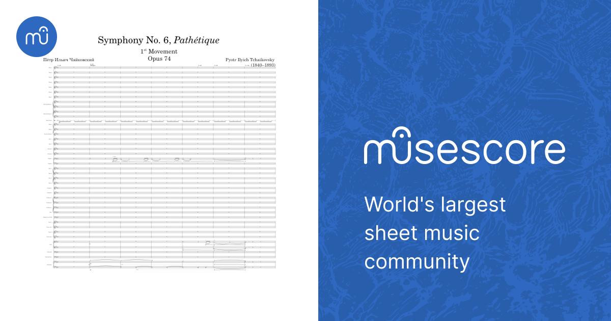 Symphony 6 1st movement 1-160【Fl.2】 – Tchaikovsky Sheet music for Piano, Trombone, Tuba, Flute ...
