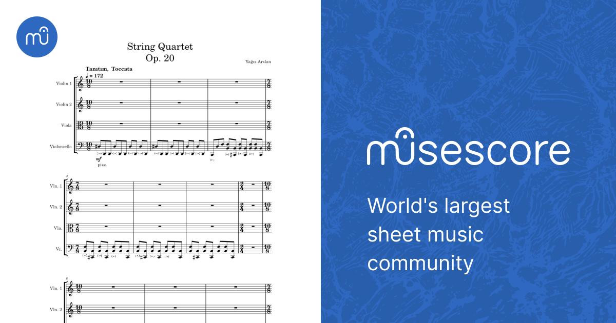 String Quartet, Op. 20 Sheet music for Violin, Viola, Cello (String ...