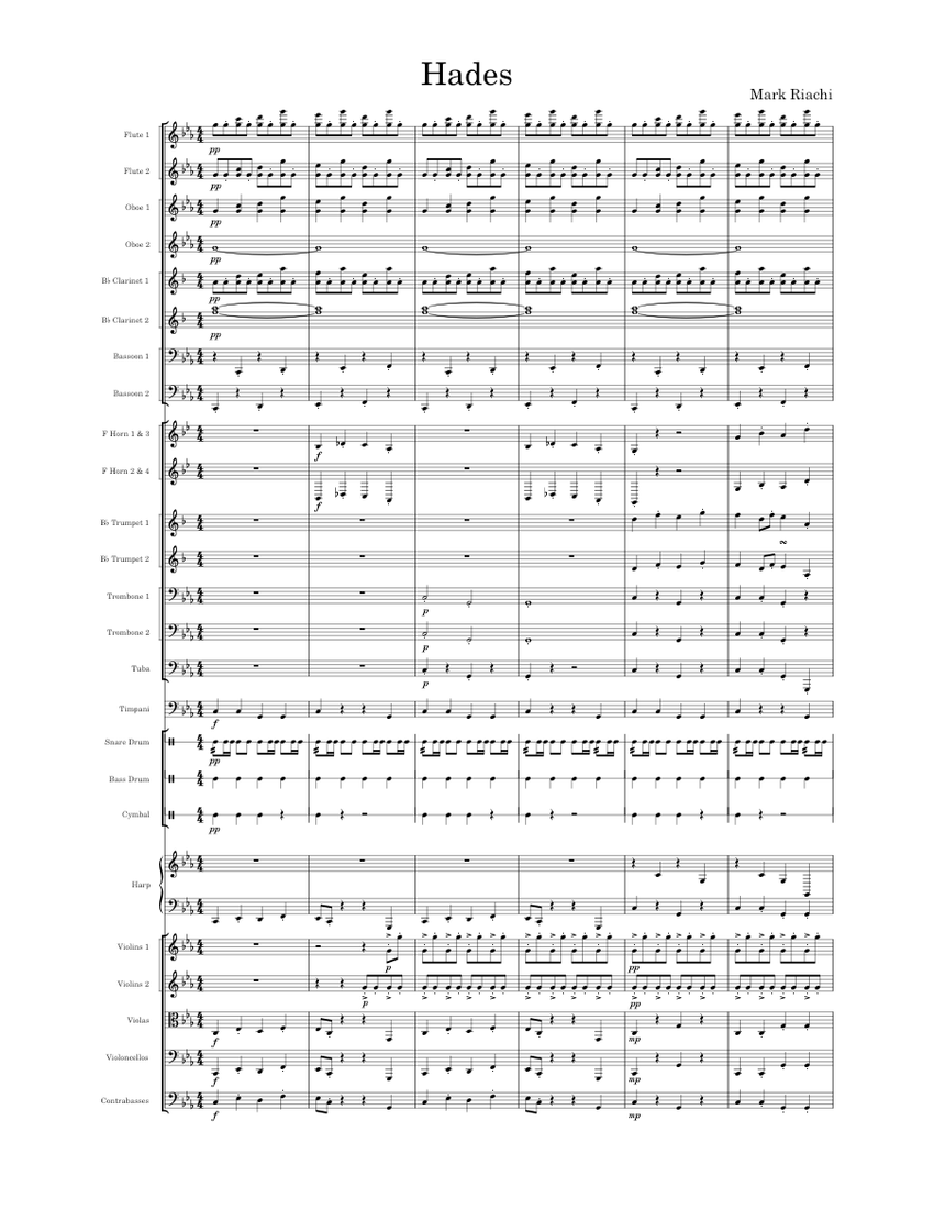 Hades Sheet music for Trombone, Tuba, Flute, Oboe & more instruments ...