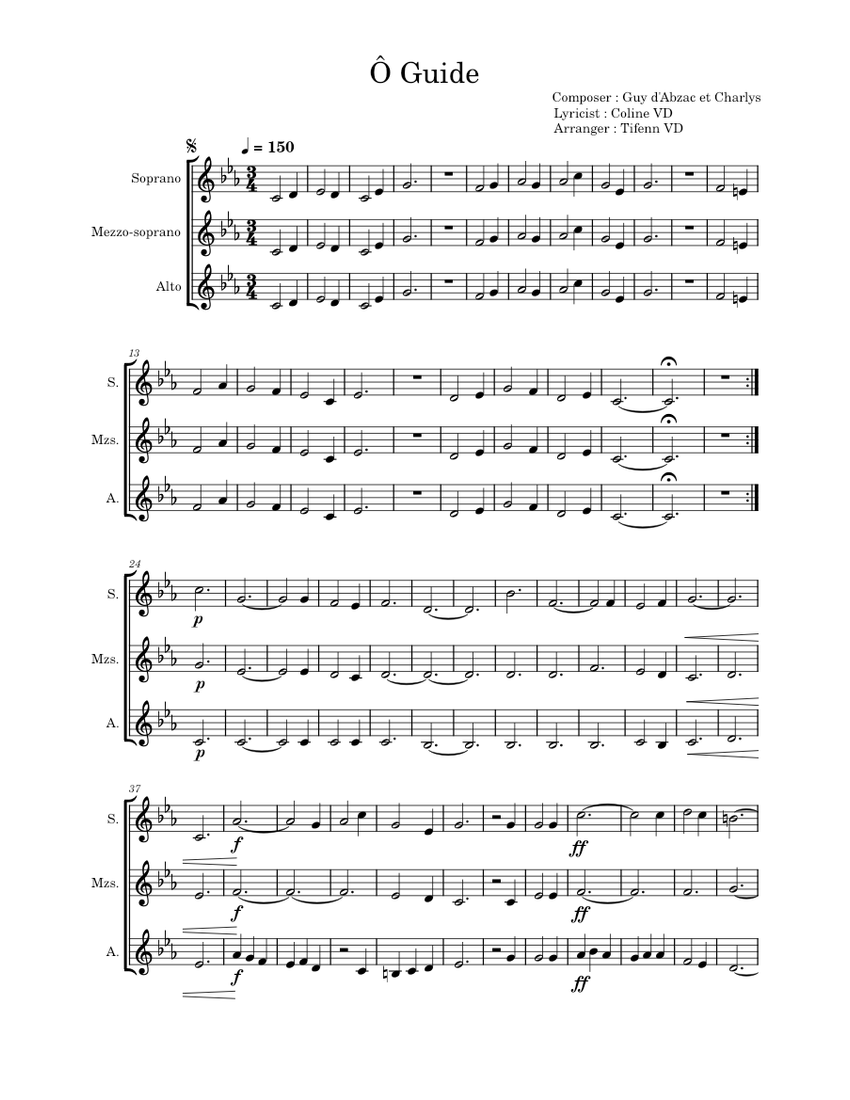 Opium – Guy d'Abzac et Charlys Sheet music for Soprano, Alto, Mezzo ...