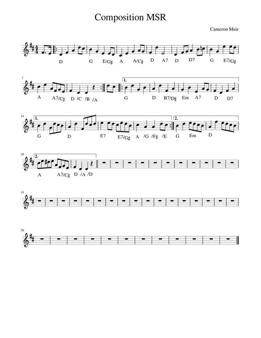 Composition MSR Sheet music for Piano (Solo) Easy | Musescore.com