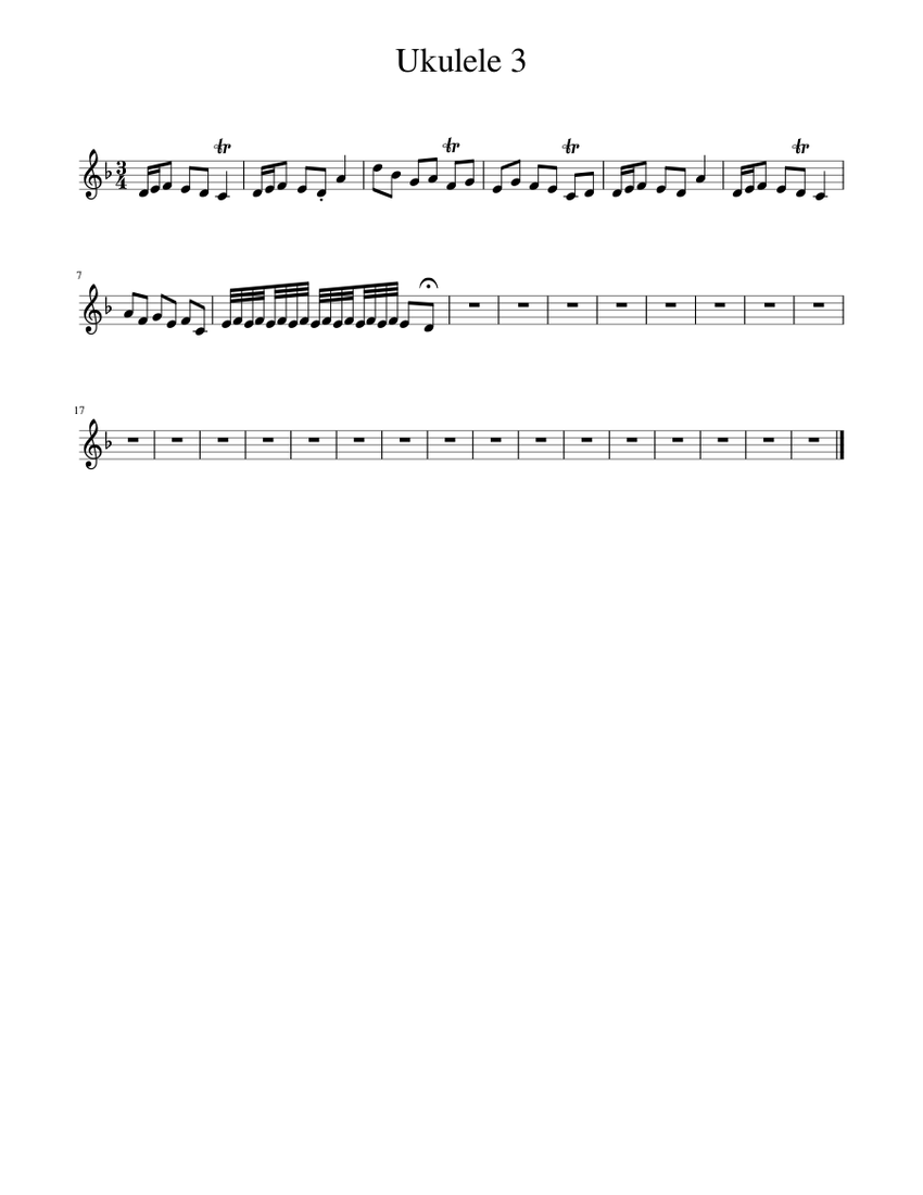 Ukulele 3 Sheet music for Ukulele (Solo) | Musescore.com
