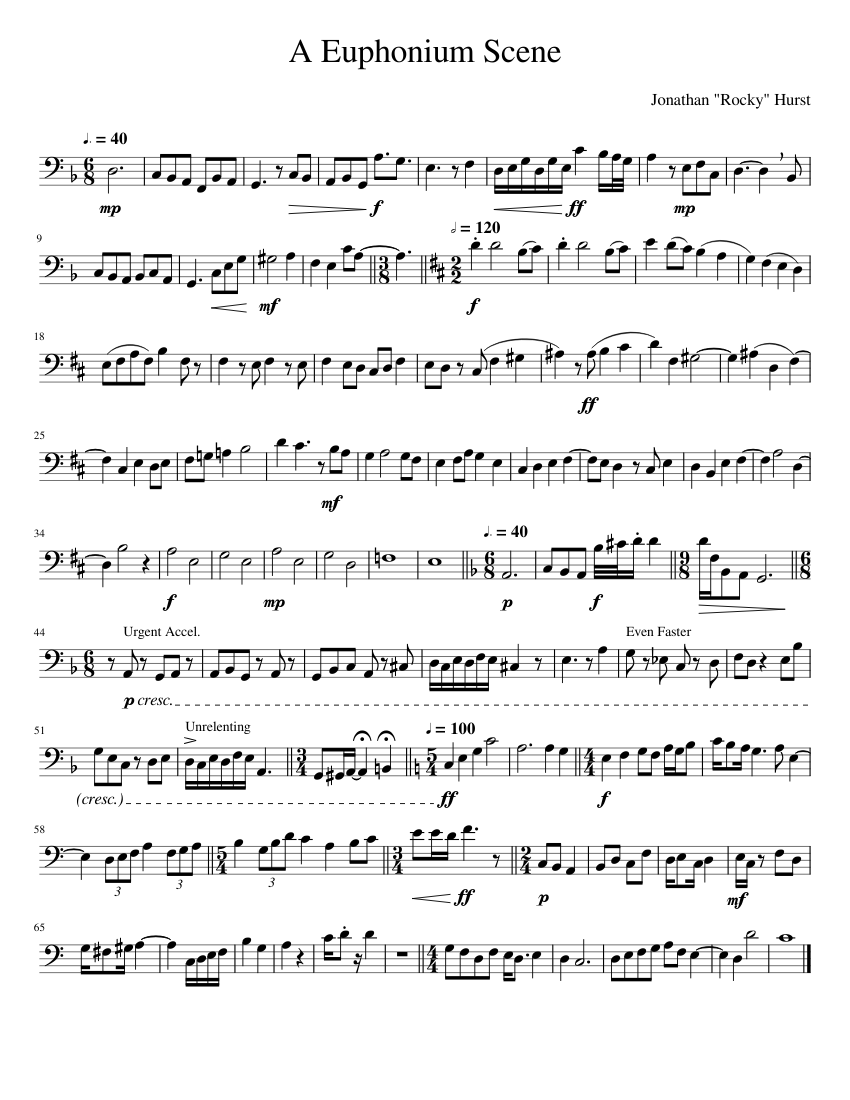 A Euphonium Scene Sheet music for Euphonium (Solo) | Musescore.com