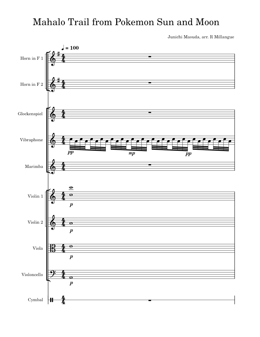 Mahalo Trail from Pokemon Sun and Moon Sheet music for French horn ...