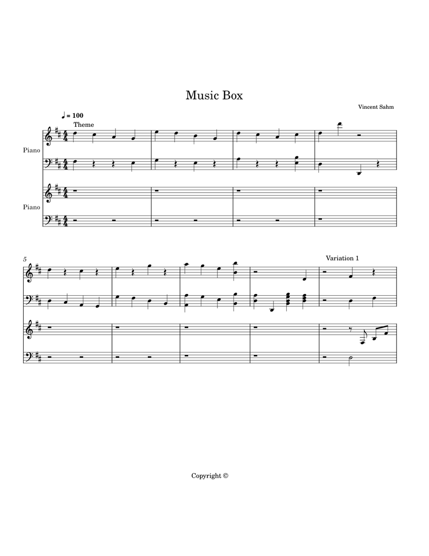 Music Box Sheet music for Piano (Piano Duo) | Musescore.com