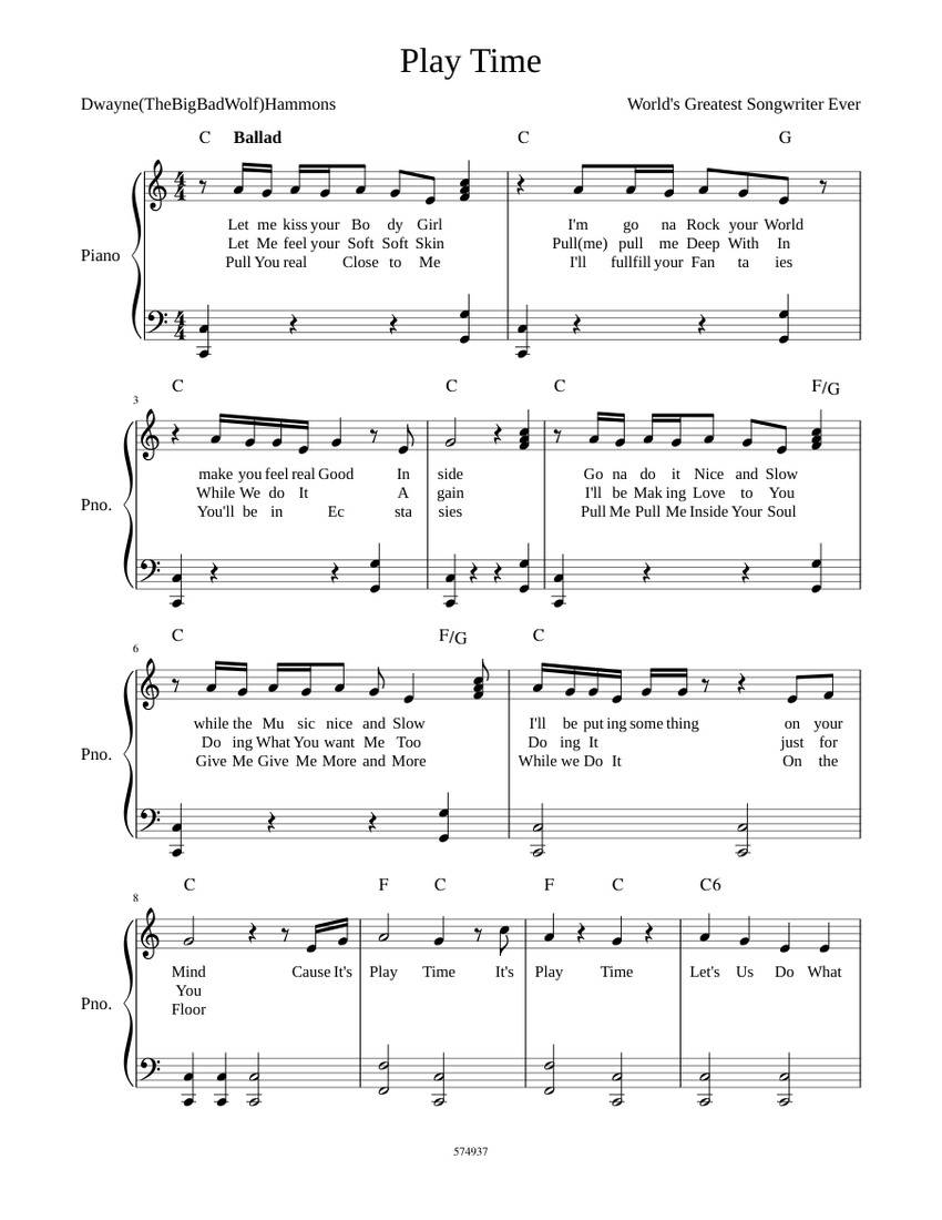 Play Time Sheet music for Piano (Solo) Easy | Musescore.com