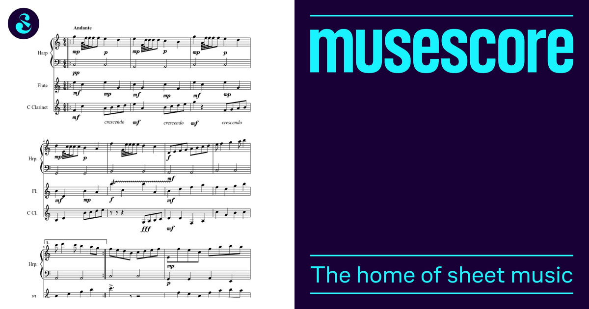 Arepegio Sheet Music for Flute, Harp, Clarinet other (Mixed Trio ...