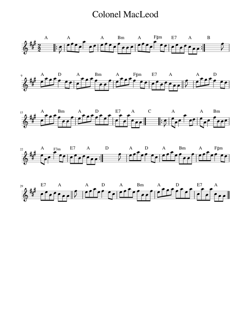 Colonel MacLeod Sheet music for Piano (Solo) Easy | Musescore.com