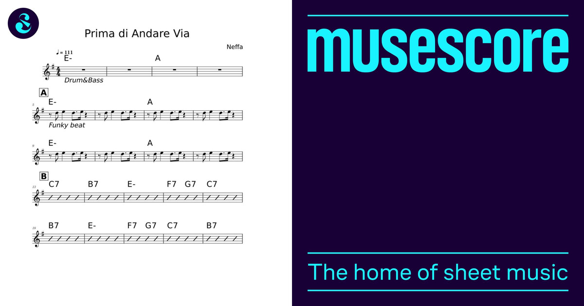 Prima di Andare Via - Neffa Sheet Music with Chords for Piano (Solo ...