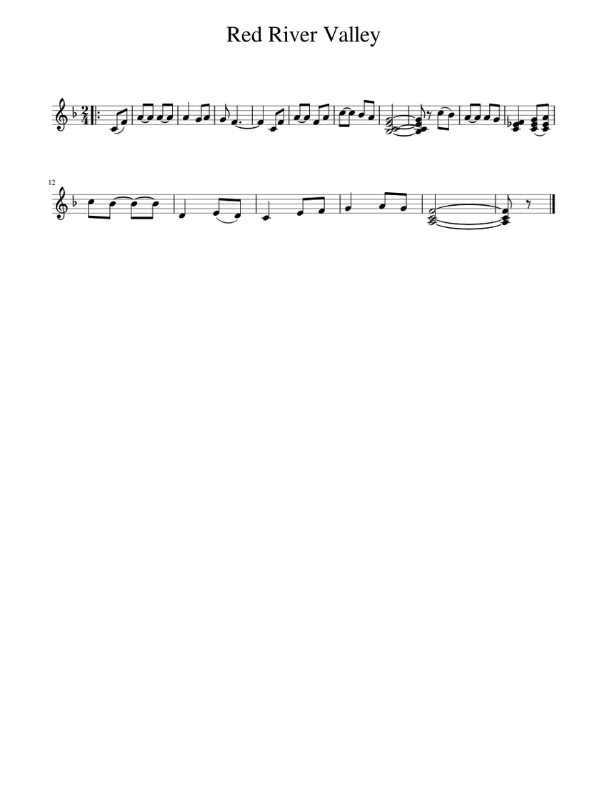 Red River Valley Sheet music for Piano (Solo) Easy | Musescore.com