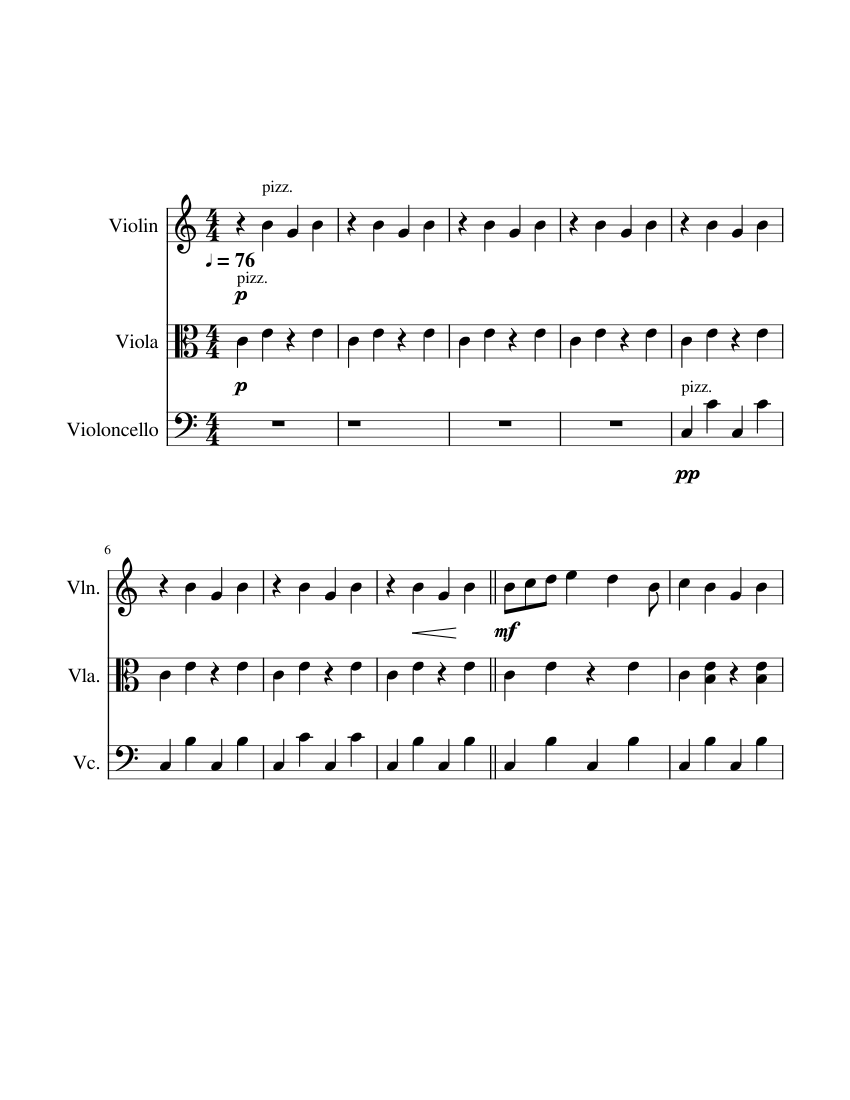 Subwoofer Lullaby - String Trio (Minecraft Volume Alpha) Sheet music ...