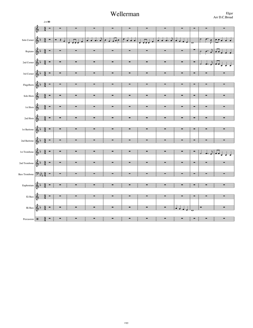 Wellerman (Work in Progress) Sheet music for Trombone, Cornet, Tuba ...