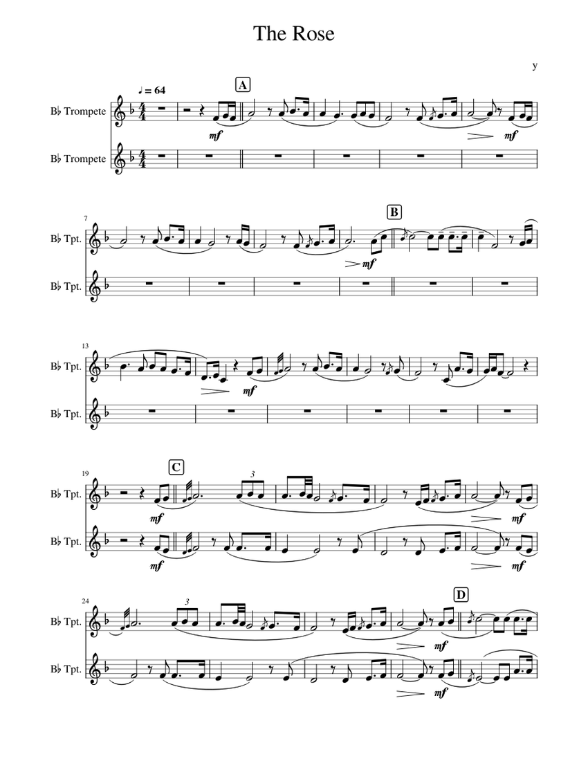 The_Rose - piano tutorial