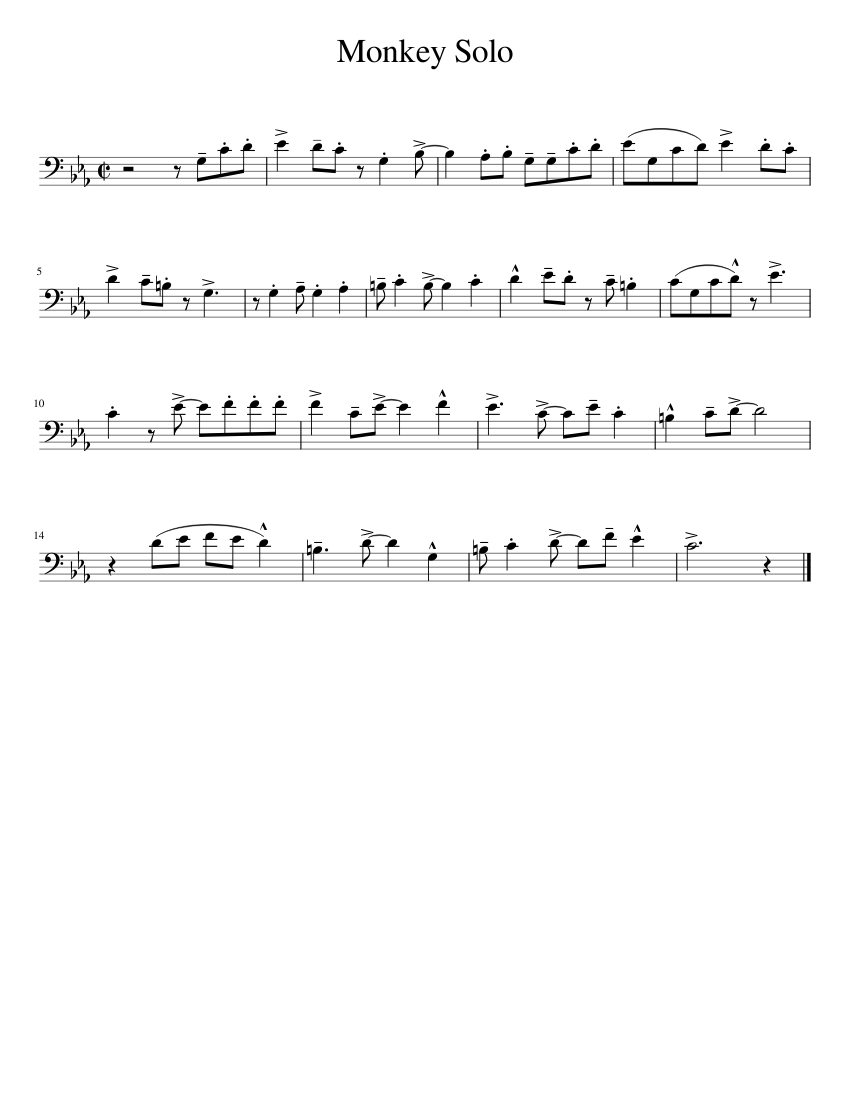 Monkey_Solo Sheet music for Piano (Solo) Easy | Musescore.com