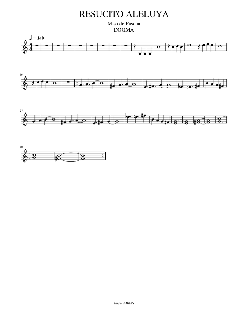 RESUCITO ALELUYA Sheet Music for Strings group (String Ensemble ...