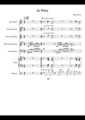 Play Official version of So what Sheet Music by Miles Davis for ...