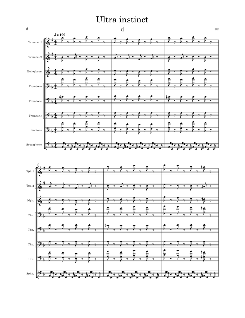 Ultra Instinct Theme – Dragon Ball Super Ultra instinct Theme Sheet ...