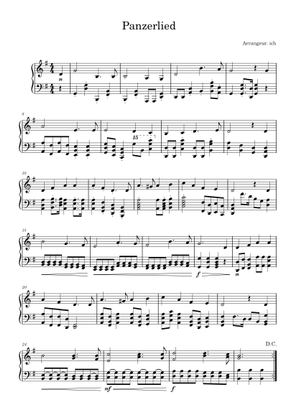 Panzerlied Sheet Music for Piano (Solo) easy | MuseScore.com