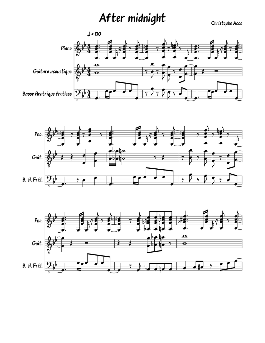 After midnight - piano tutorial