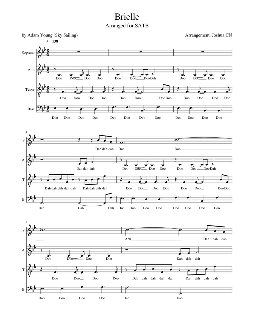 Brielle Sheet Music for Piano (SATB) | MuseScore.com