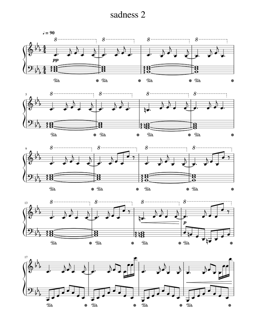 sadness Sheet music for Piano (Solo) | Musescore.com