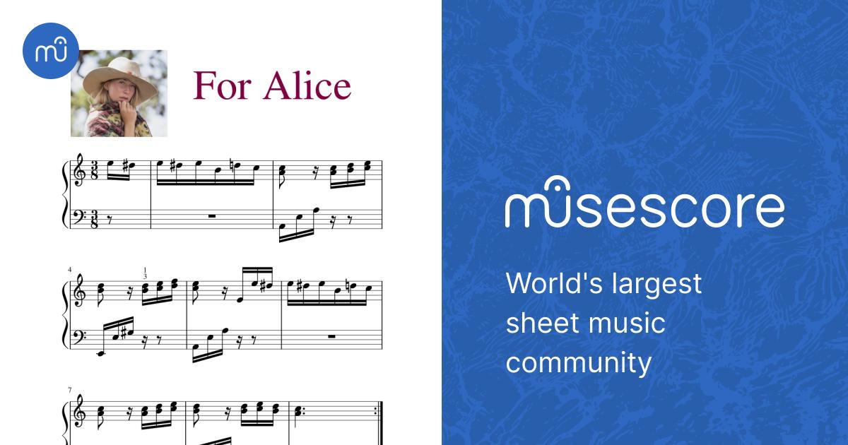For Alice Sheet Music for Piano (Solo) easy | MuseScore.com