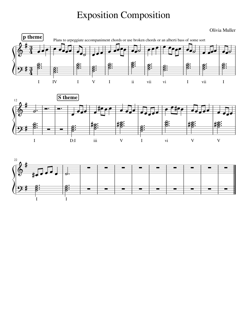 Exposition_Composition Sheet Music for Piano (Solo) easy | MuseScore.com