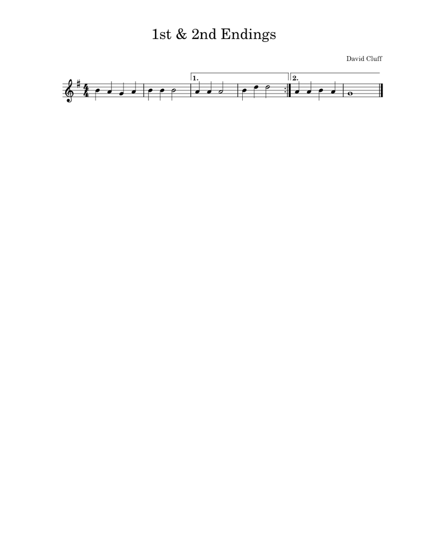 1st & 2nd Endings Sheet music for Trumpet in b-flat (Solo) | Musescore.com