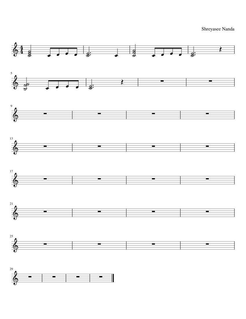 a fun warm up for right hand piano Sheet music for Piano (Solo) Easy ...