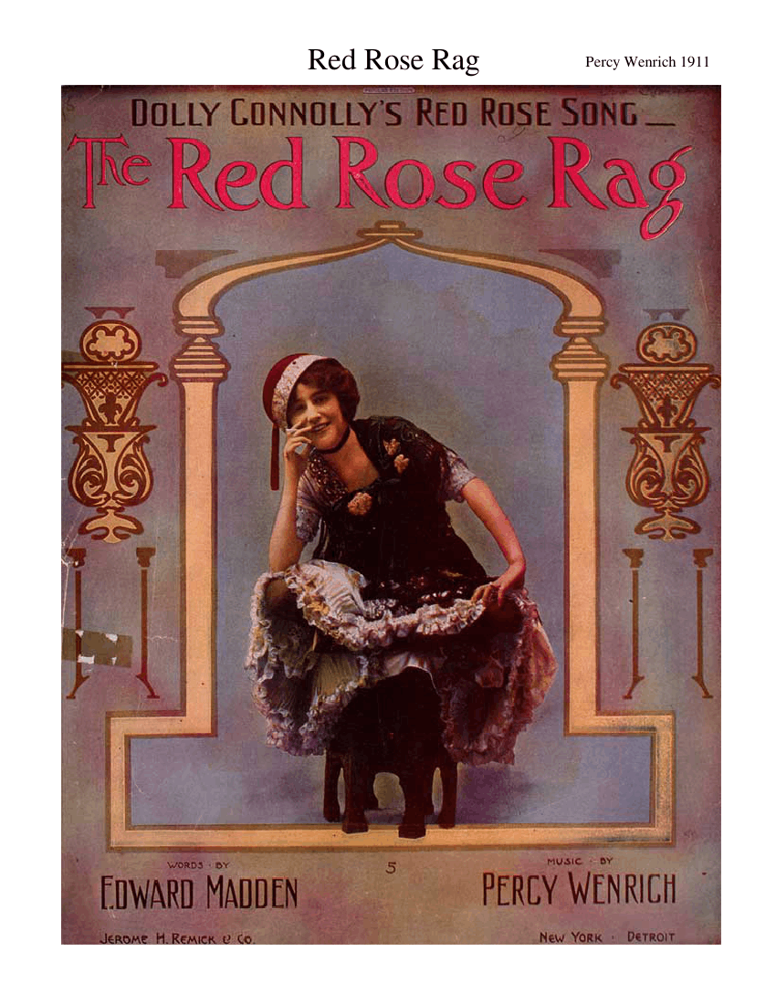 Red Rose Rag - Recorder Quartet Sheet Music for Recorder (Mixed Quartet ...