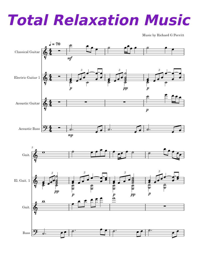 Total Relaxation Music - piano tutorial