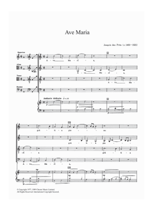 Ave Maria - Josquin des Prez Sheet Music for Vocals (Choral ...