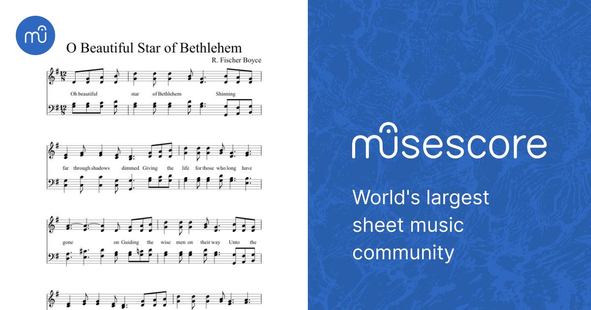 O Beautiful Star of Bethlehem Sheet Music for Piano (Solo) | MuseScore.com