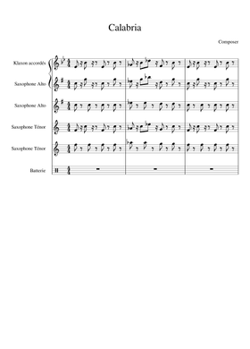 Partitura De Calabria Easy Sheet Music