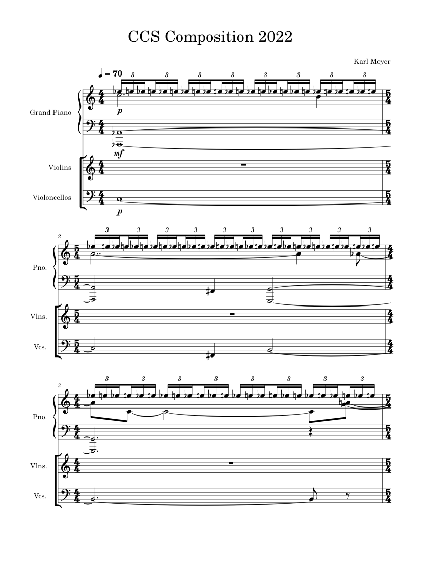 CCS Composition 2022 Draft Sheet music for Piano, Strings group (Piano Trio) | Musescore.com
