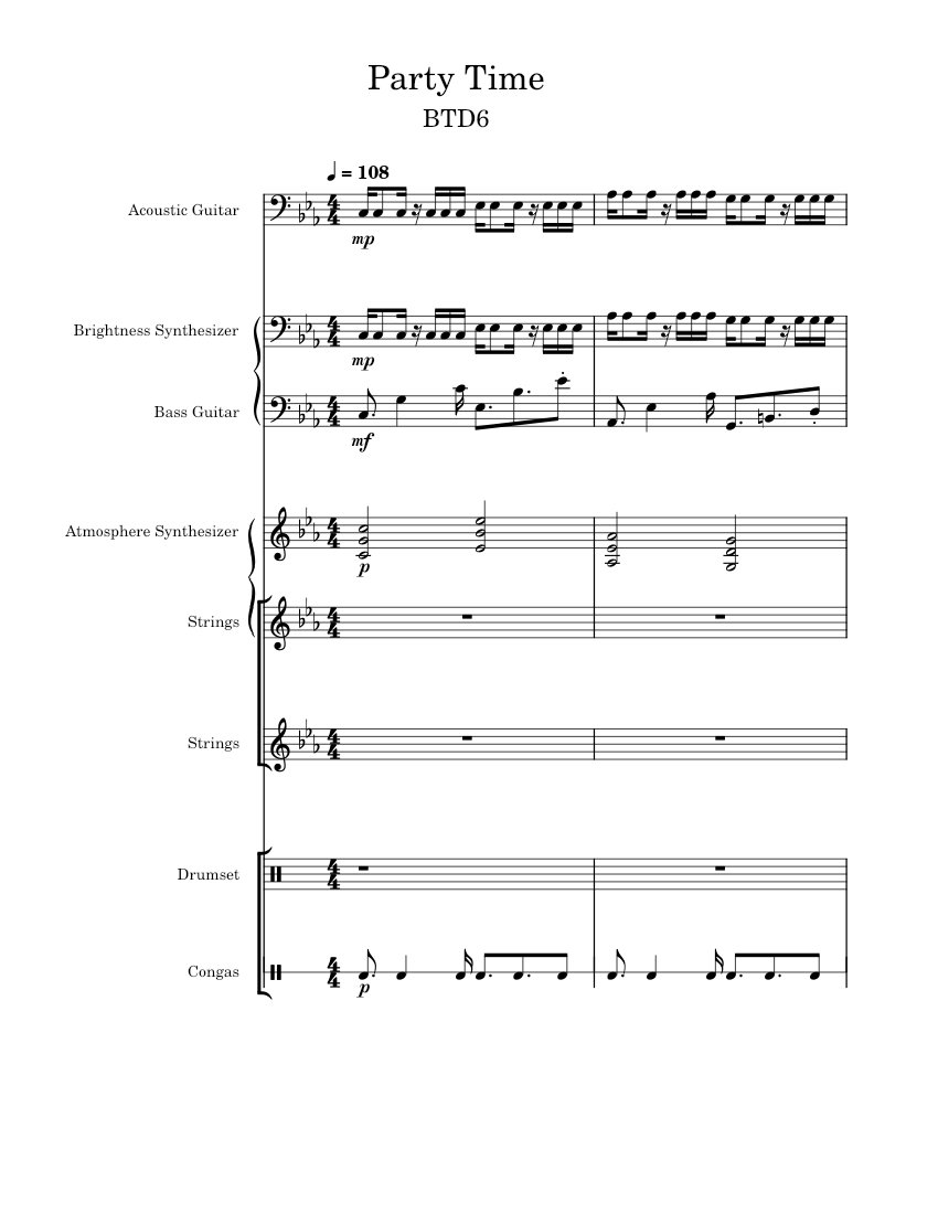 Title Music (Party Time) – Tim Haywood Party_Time Sheet Music for ...