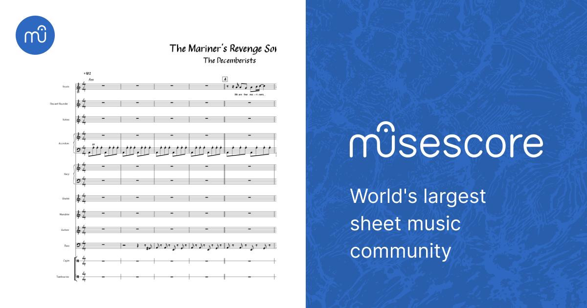 The Mariner's Revenge Song (The Decemberists) - folk band Sheet Music ...