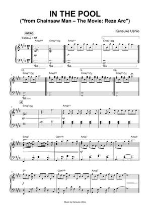 in the pool - Kensuke Ushio (Chainsaw Man the Movie: Reze Arc) Sheet ...
