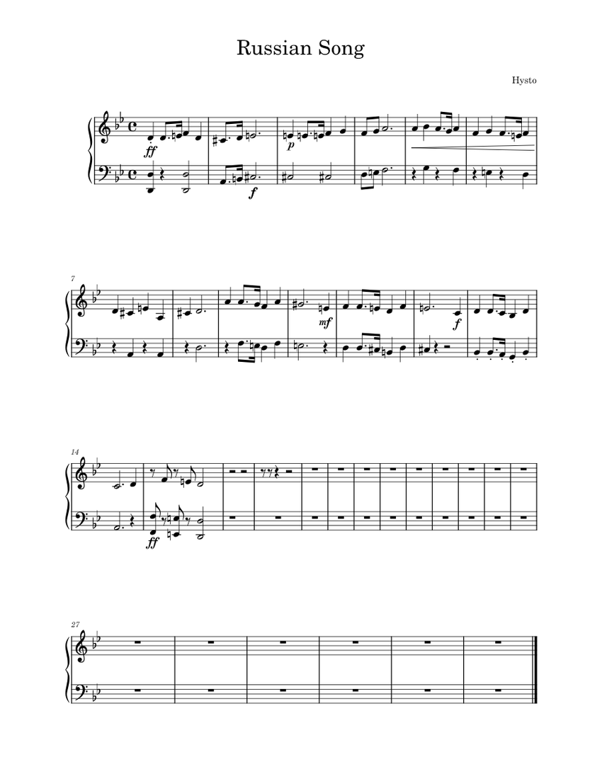 Russian Dance Sheet music for Piano (Solo) | Musescore.com