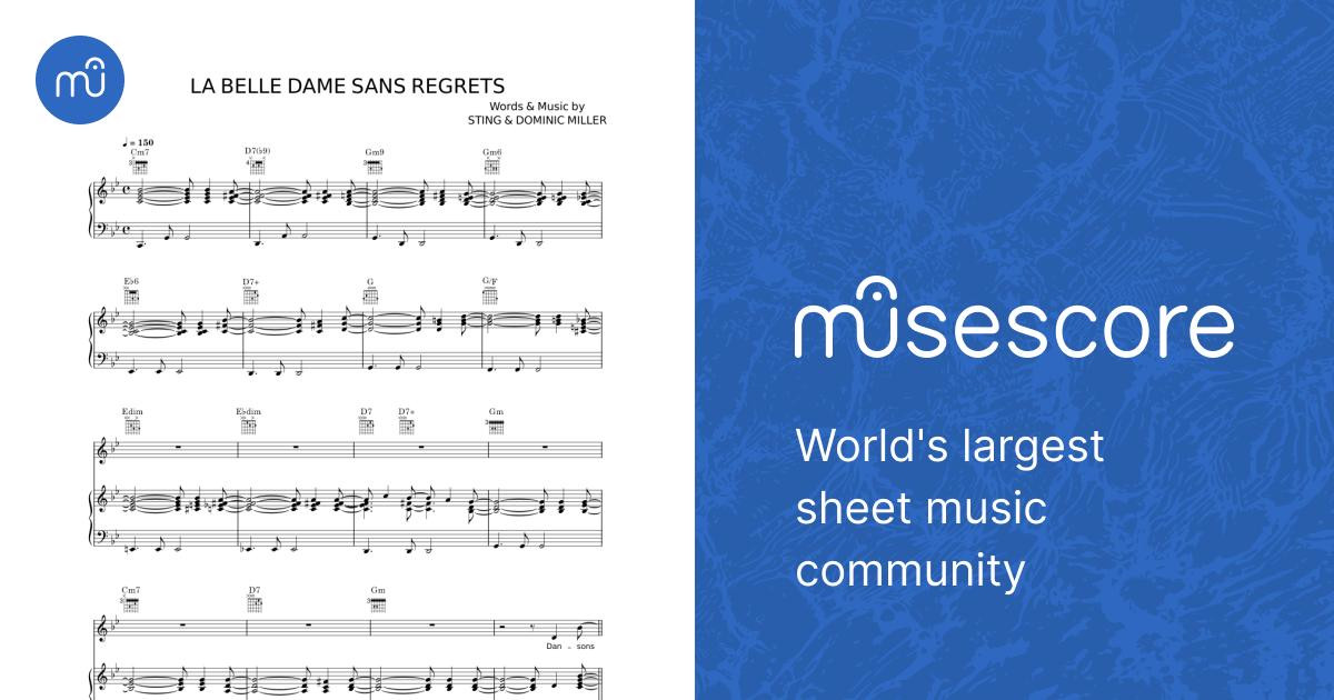 La Belle Dame Sans Regrets - Sting Sheet music for Piano, Synthesizer (Mixed Duet) | Musescore.com