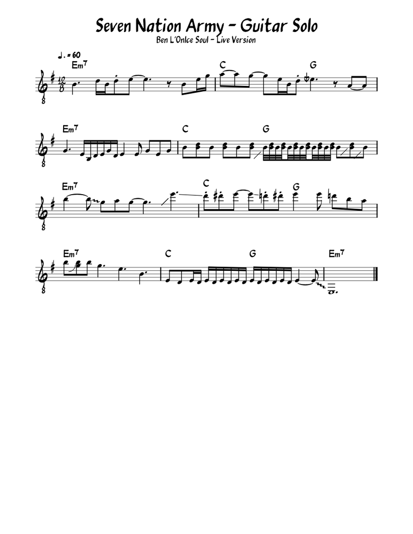 7 nation army solo guitar lesson