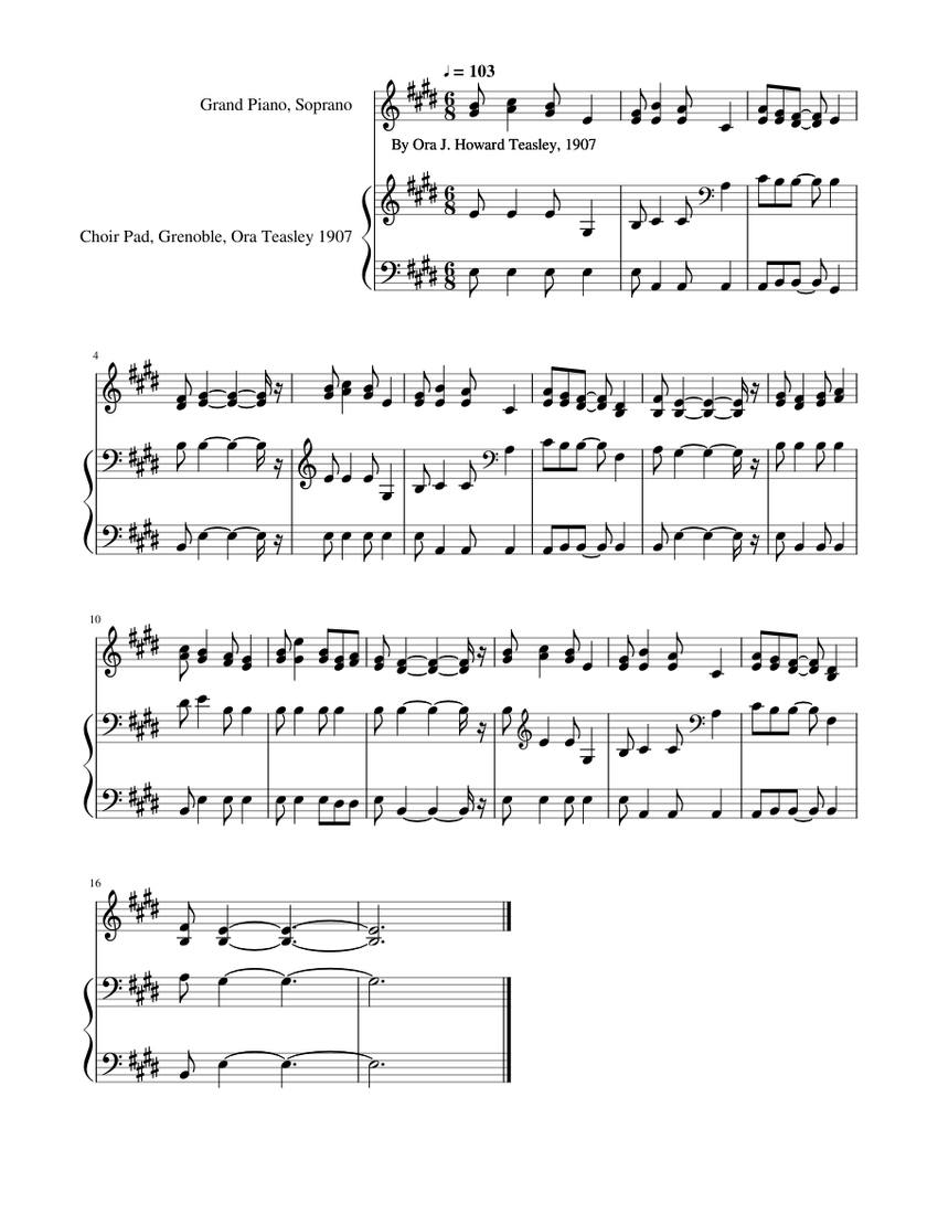 One Thing I Can Do - Ora Howard Teasley Sheet music for Piano ...