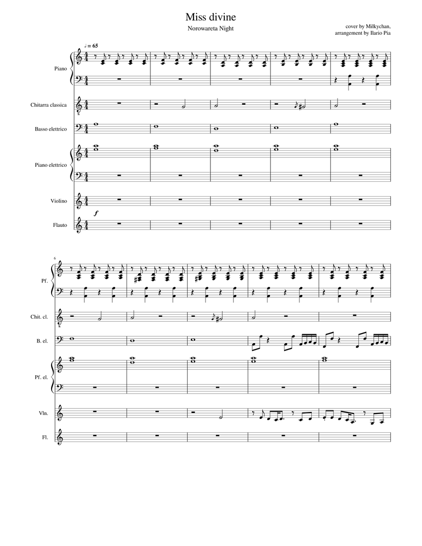 Miss Divine Sheet music for Piano, Flute, Violin, Guitar & more ...